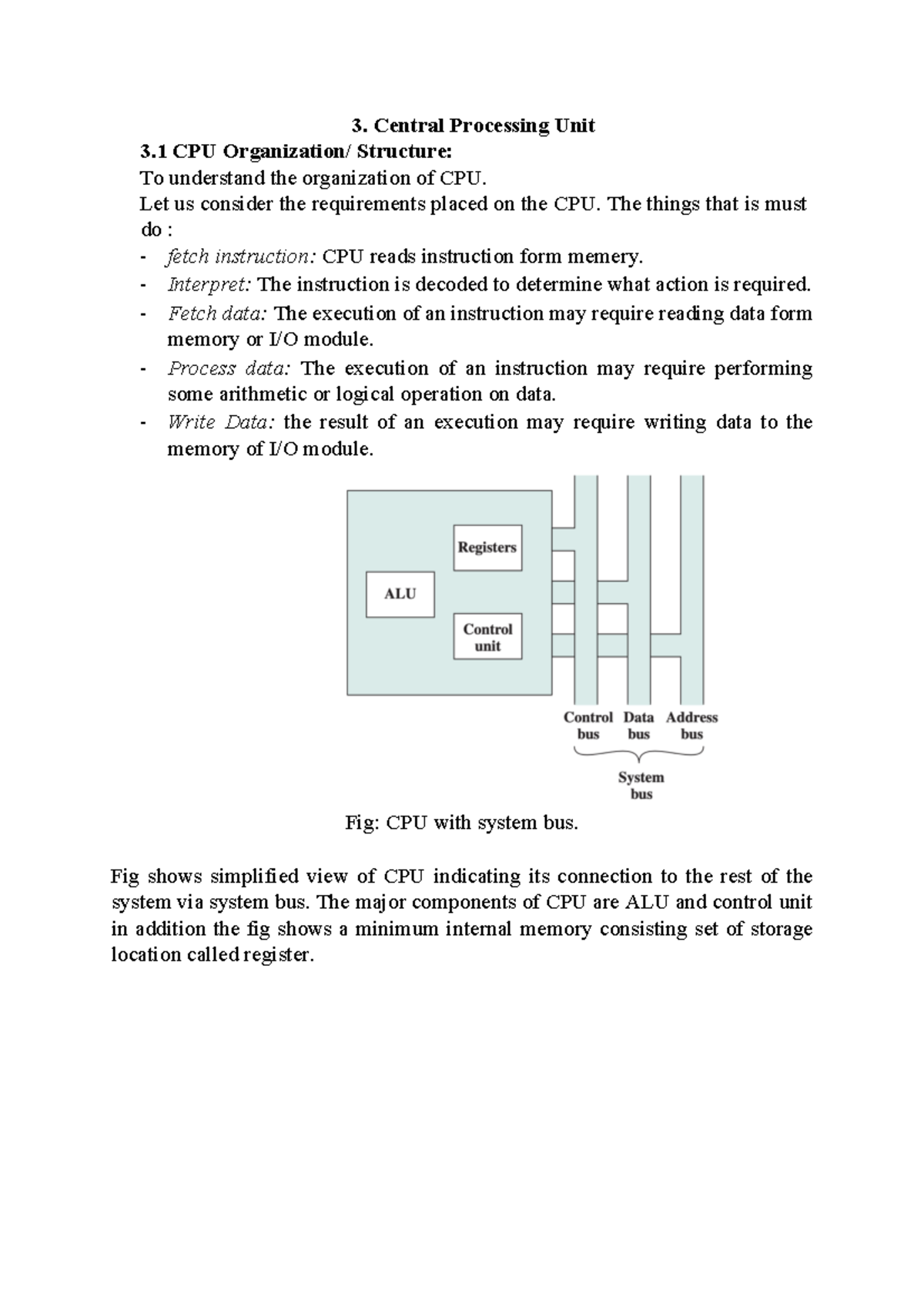3 - Computer Architecture: Chapter 2 - CPU Structure and Design ...