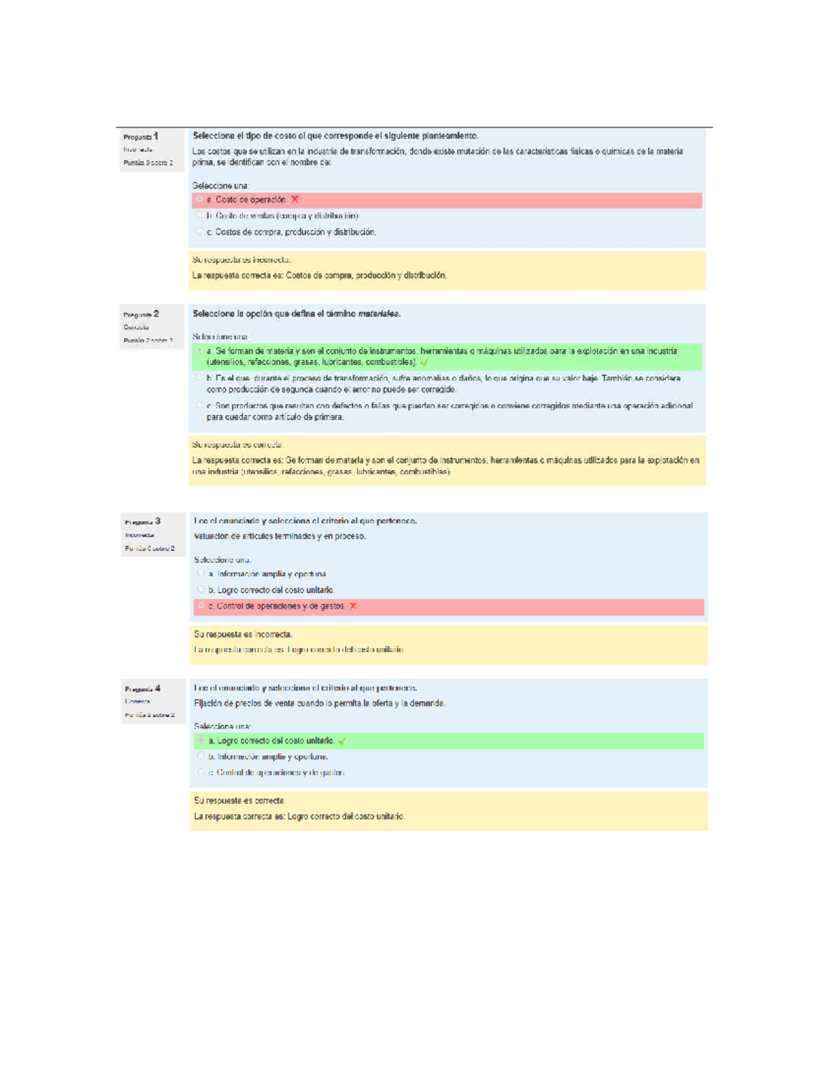 Ps Examen Final Contabilidad de Costos - Respuestas y Claves - Studocu
