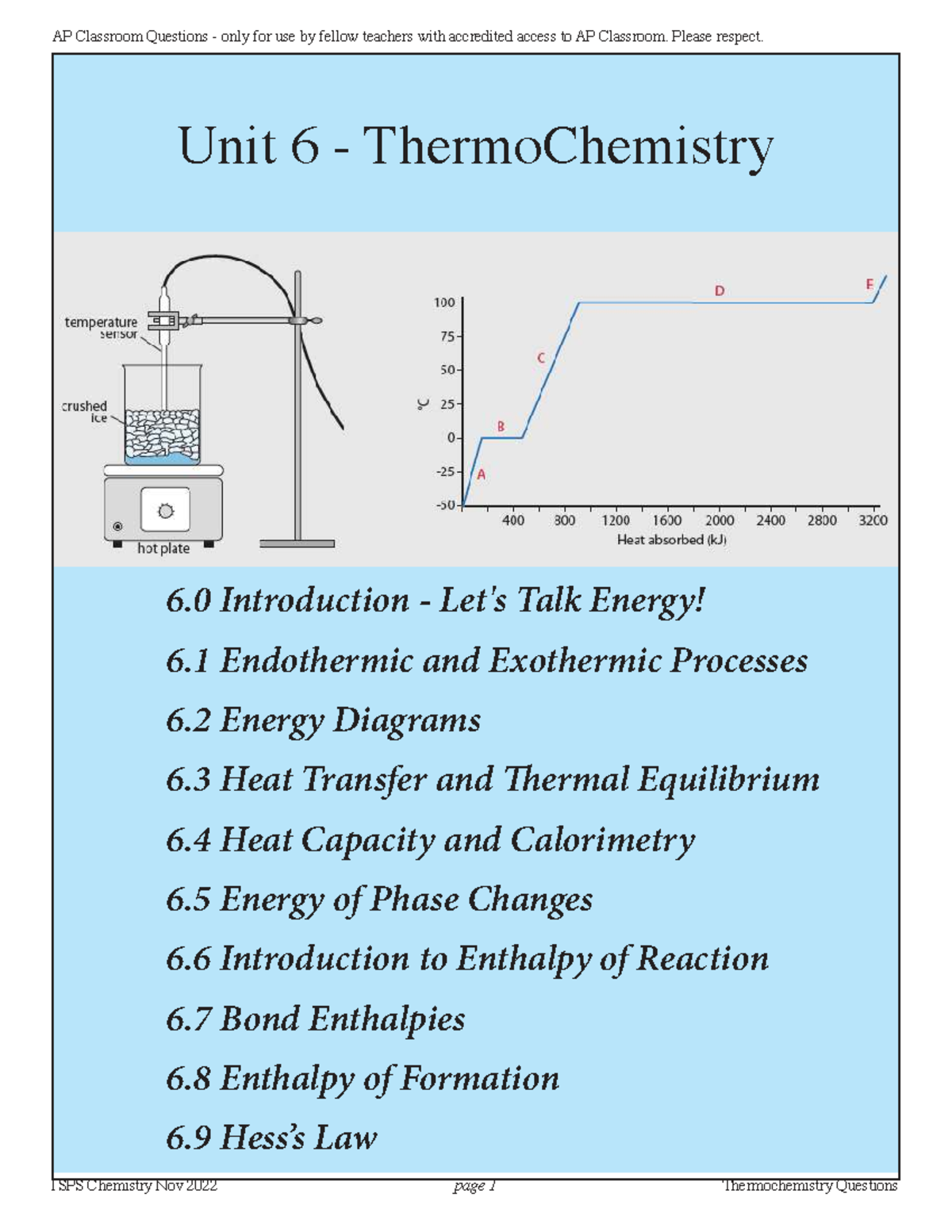 Unit 6 AP Chemistry Thermochemistry Questions and Practice - Studocu