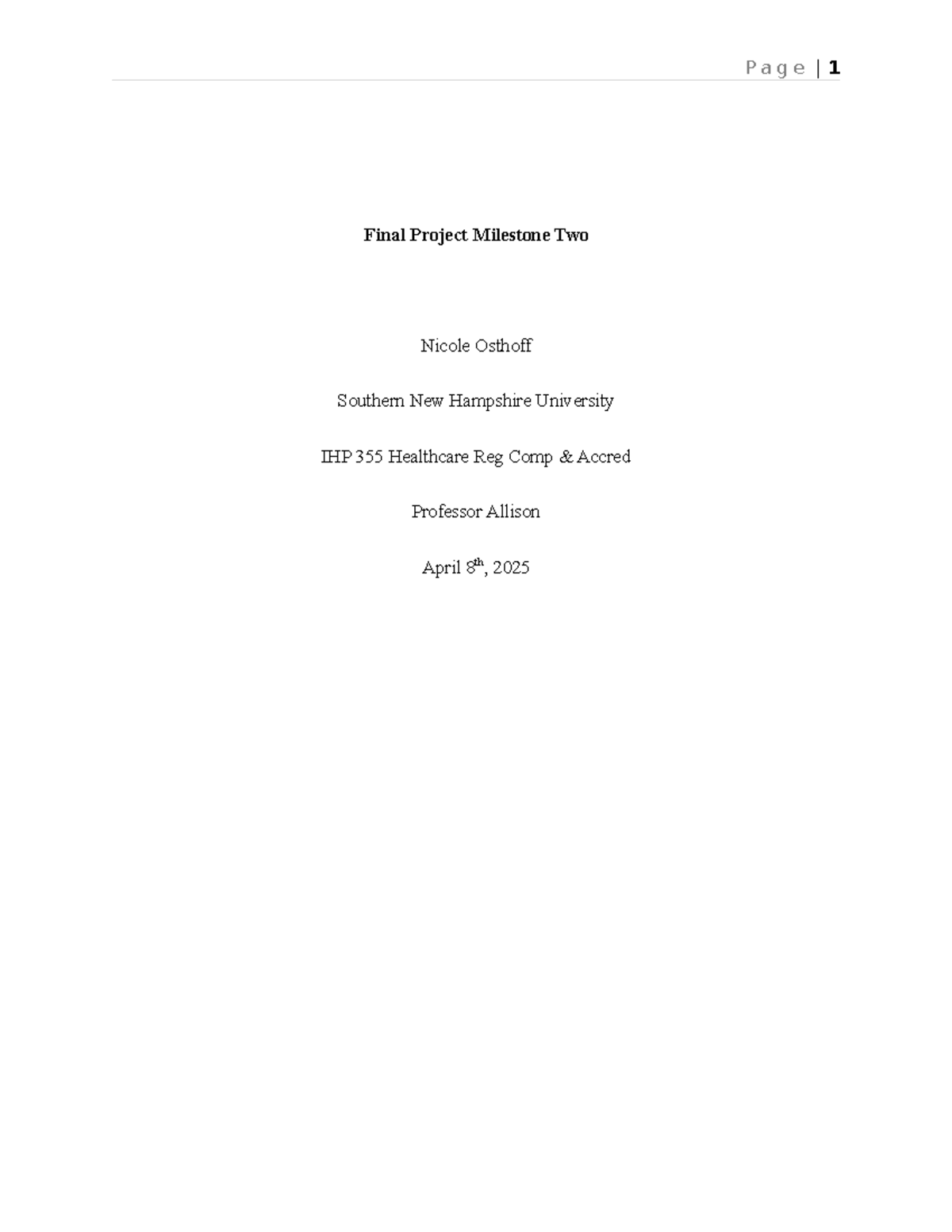 IHP 355 Final Project Milestone Two: Gap Analysis in Surgical Compliance - Studocu