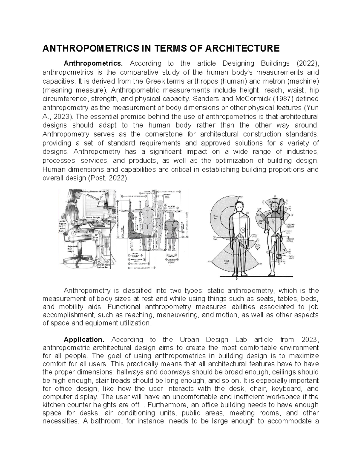 Anthropometrics, Proxemics, and Ergonomics in Architecture Studies ...