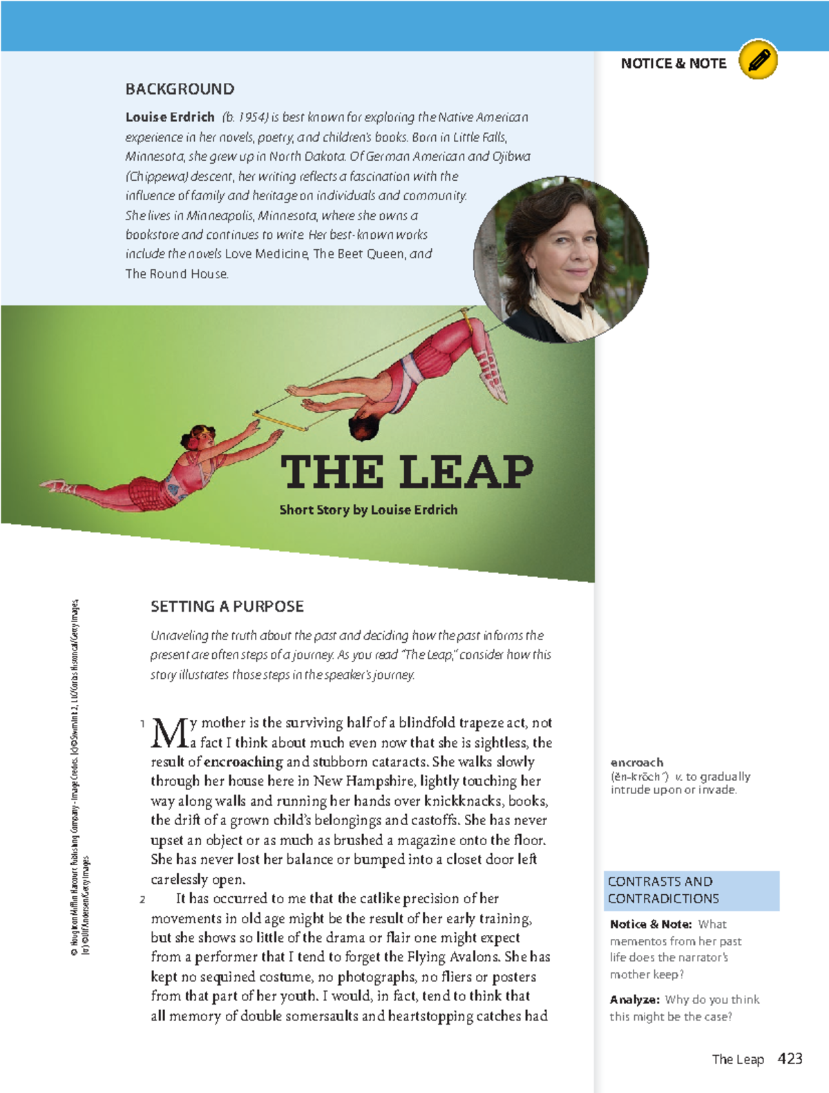 The Leap text only - dfgfdgfdgfdgfd - © Houghton Mifflin Harcourt Publishing Company • Image ...