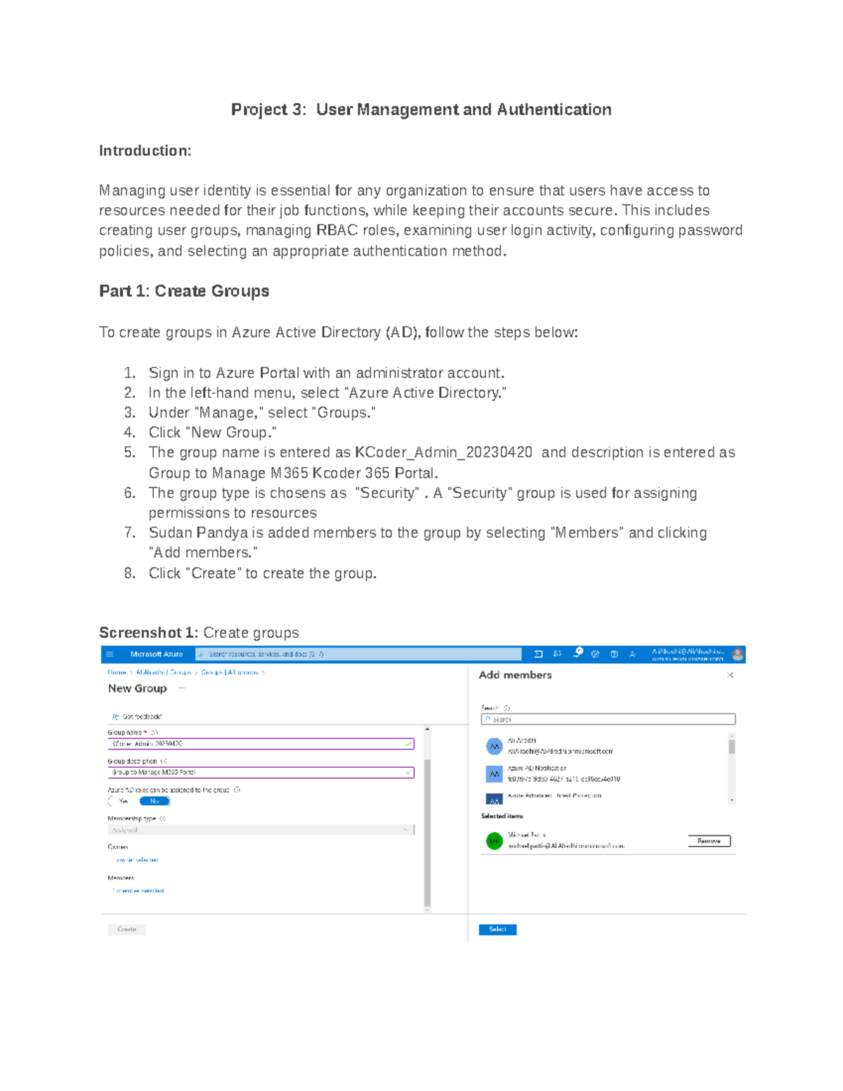 Project 3 User Management and Authentication - Google Docs - Project 3: User Management and ...