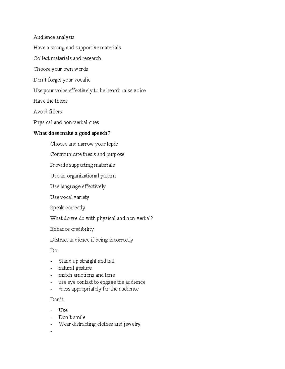 Audience Analysis and Speech Preparation: Note TCN 5 - Studocu