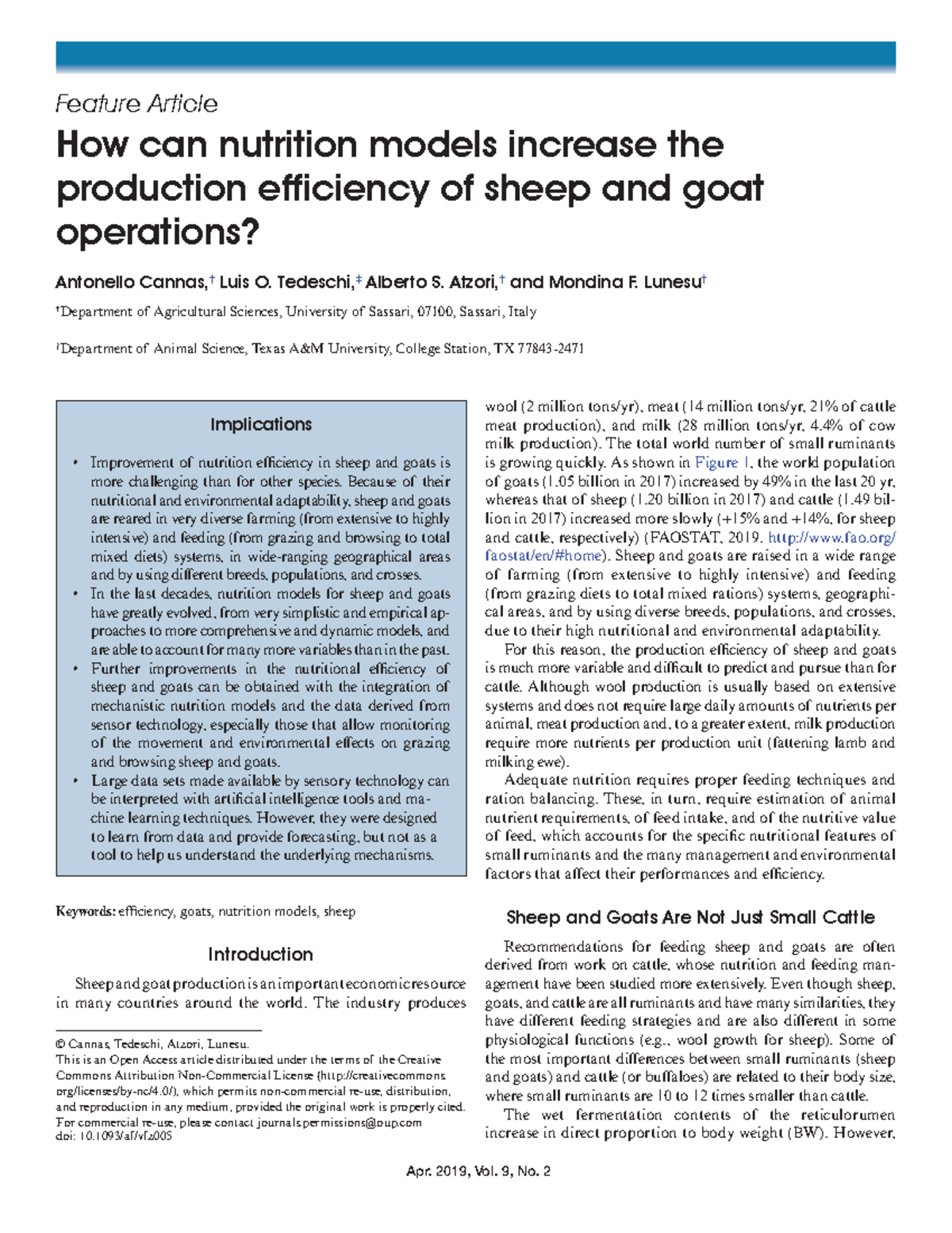 Evolution of Nutrition Models for Small Ruminants: Sheep and Goats ...