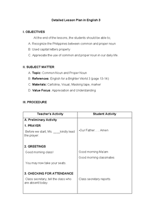 Lesson Plan G8 Q1 Pagasian - LESSON PLAN IN ENGLISH 8 QUARTER 1 ...