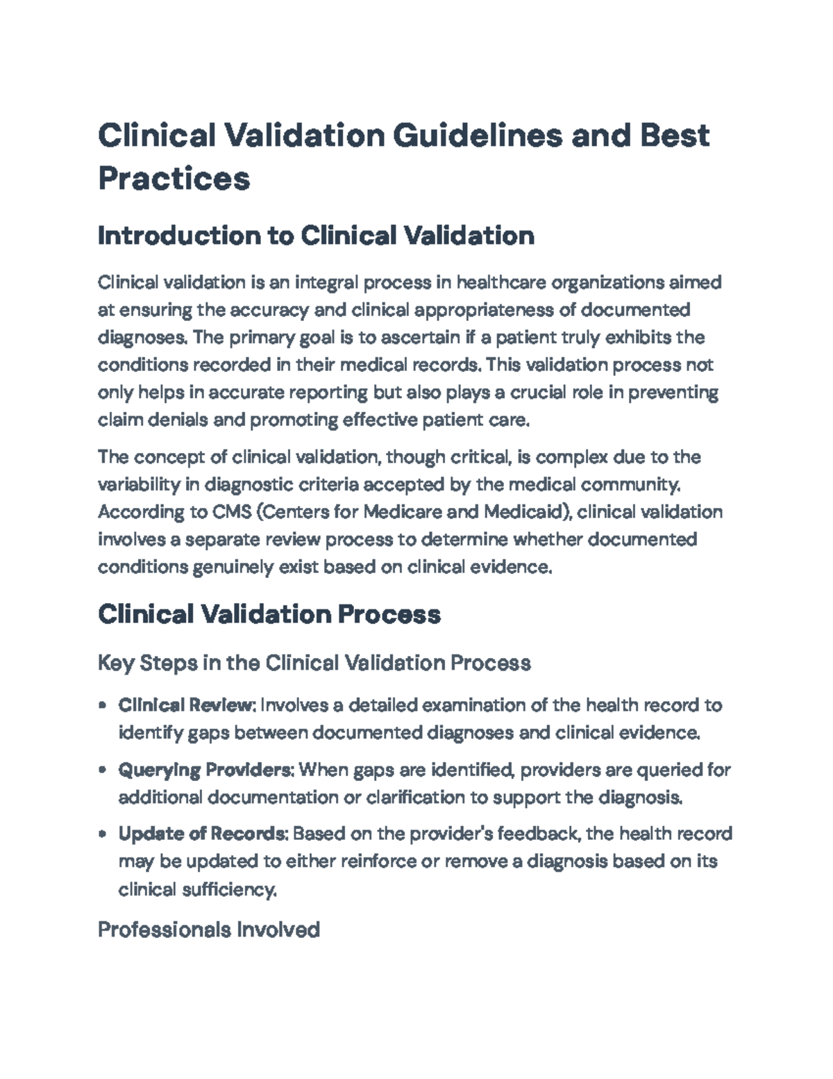 Clinical Validation Guidelines & Best Practices for Healthcare ...