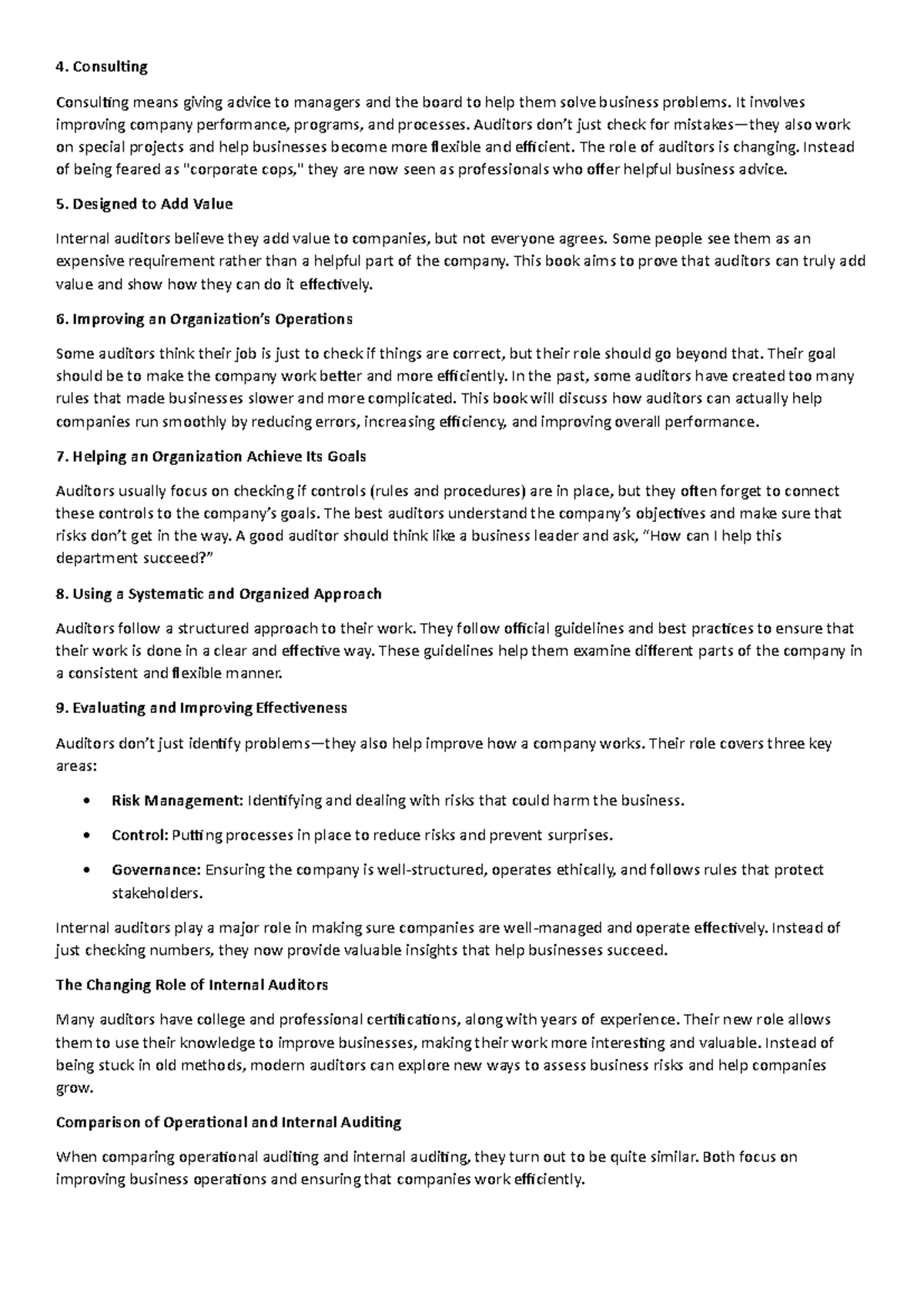 OA - Practice Materials on Operational Auditing and Internal Consulting ...