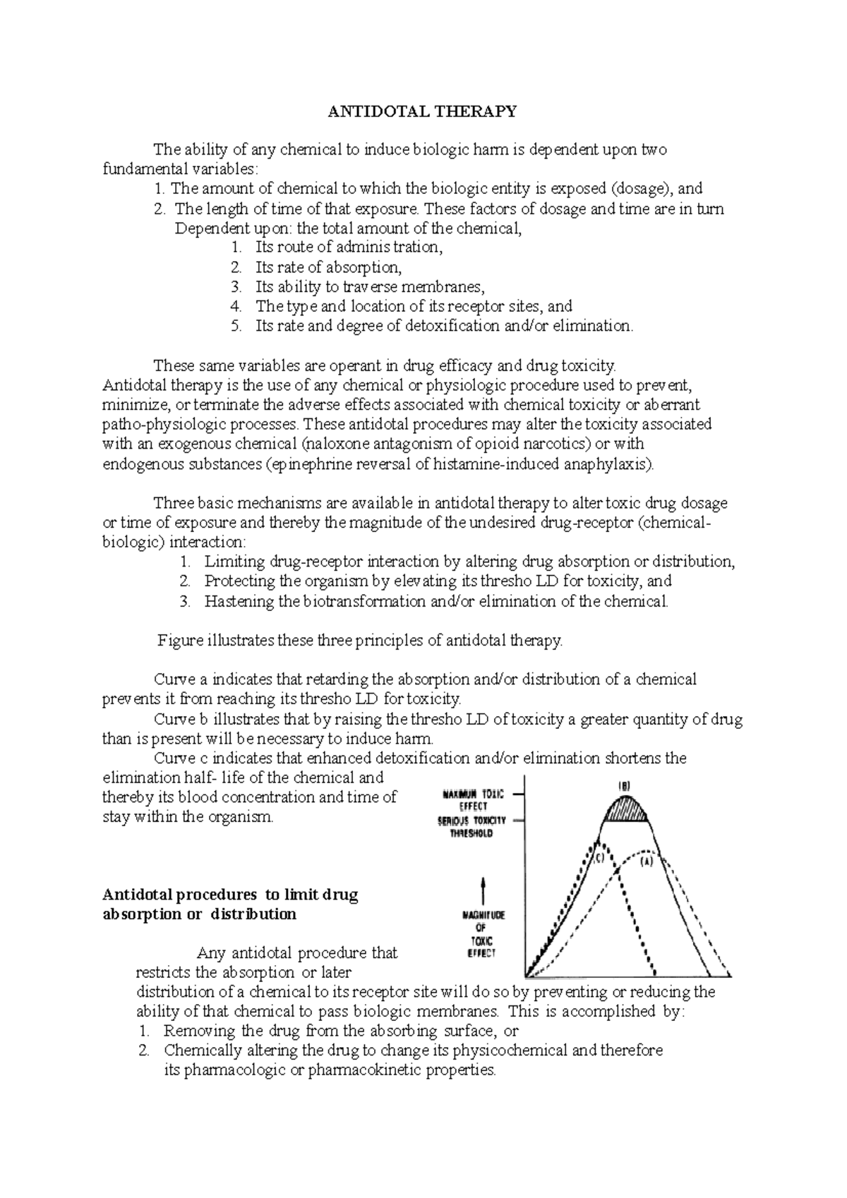 Antidotal Therapy - Lecture Notes on Mechanisms and Procedures 1-3 ...