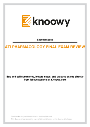 Pharm ATI Review: Key Nursing Considerations for Medication ...