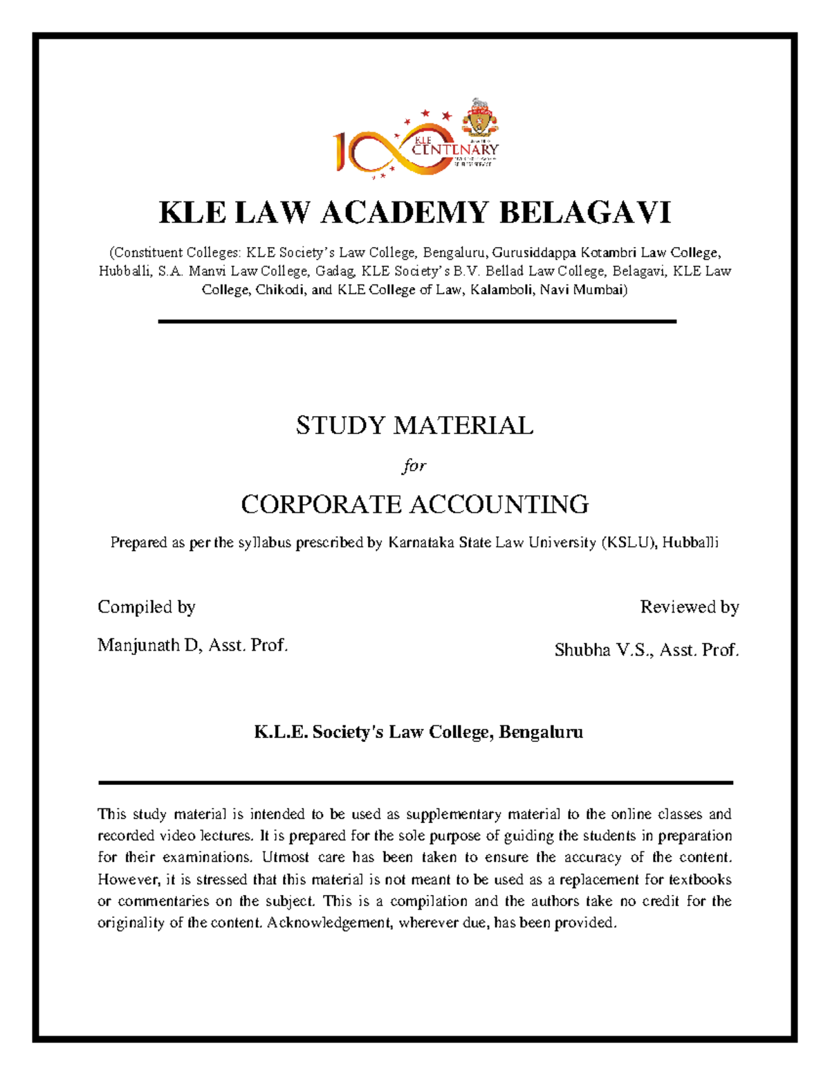 Corporate Accounting Study Material - GST Registration Insights - Studocu