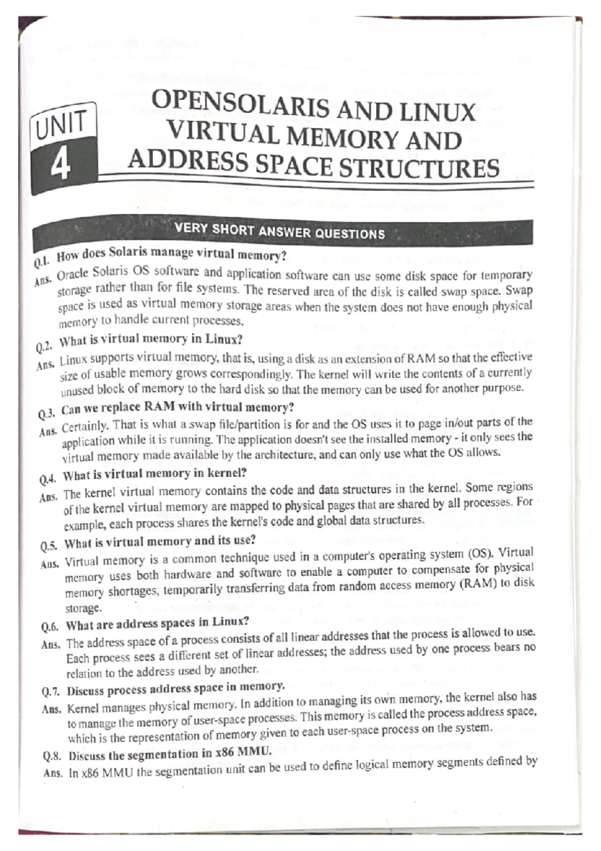 OS 4 - Advanced Operating System Lecture Notes - Studocu