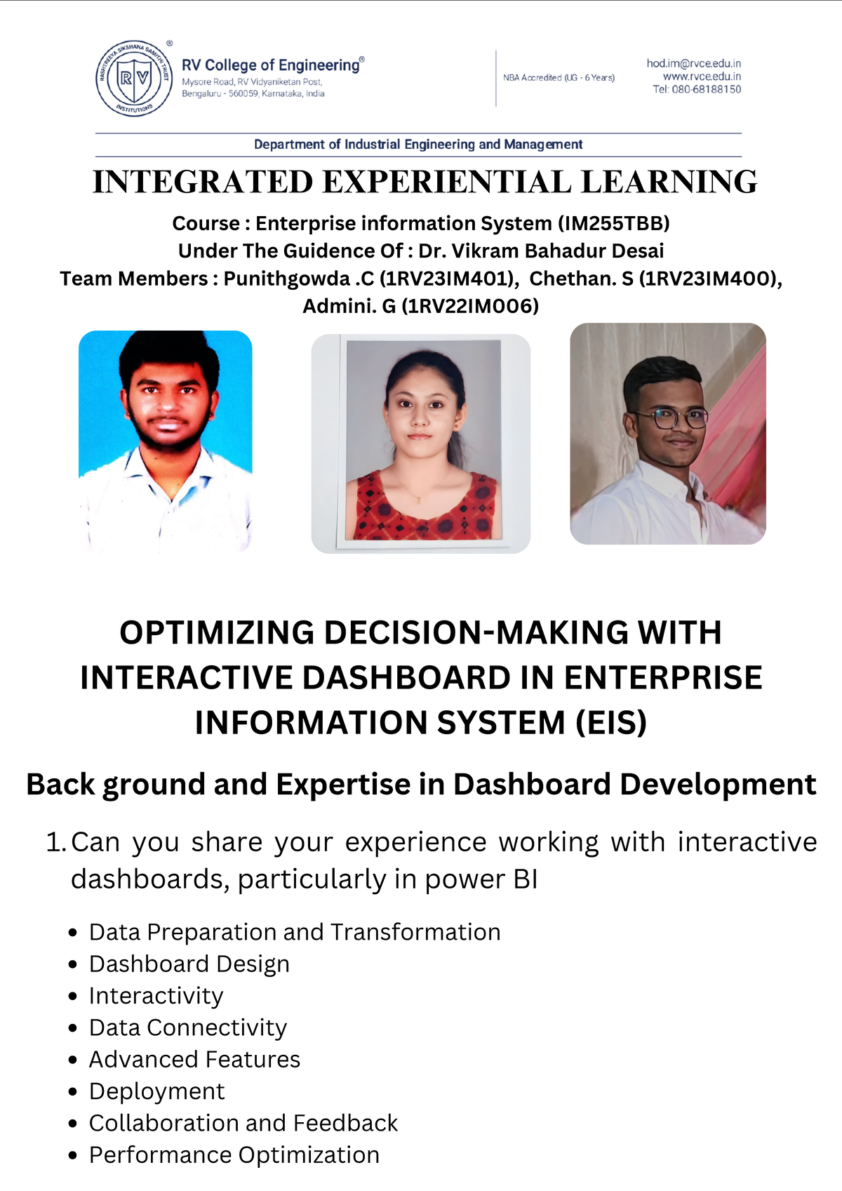IM255TBB - Integrated Experiential Learning in Dashboard Development ...