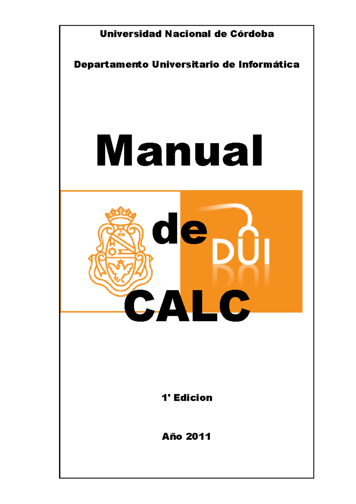 Manual de CALC - Introducción y Funciones Básicas - UNC - Studocu