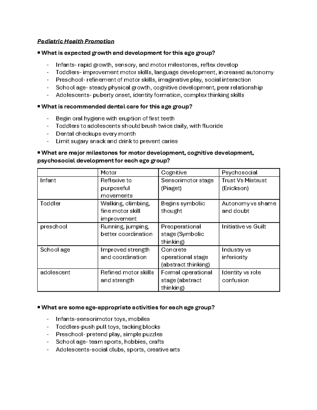 Pediatric Health Promotion: Growth, Development, and Care Strategies ...