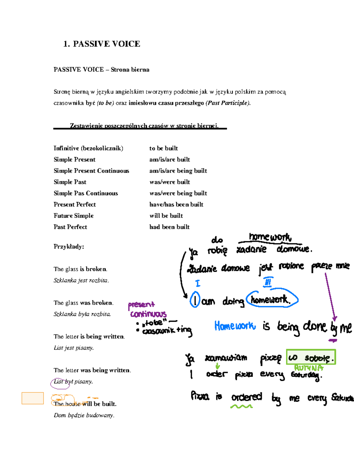 Passive Voice in English - Grammar Notes (ENG 101) - Studocu