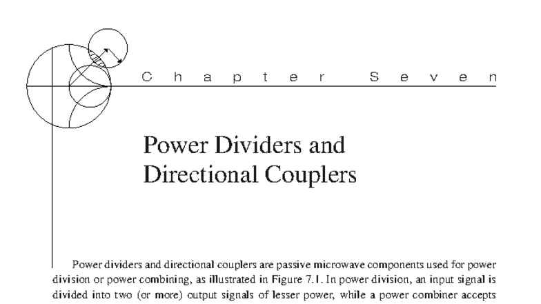 Chapter 7: Power Dividers and Directional Couplers in Microwave ...