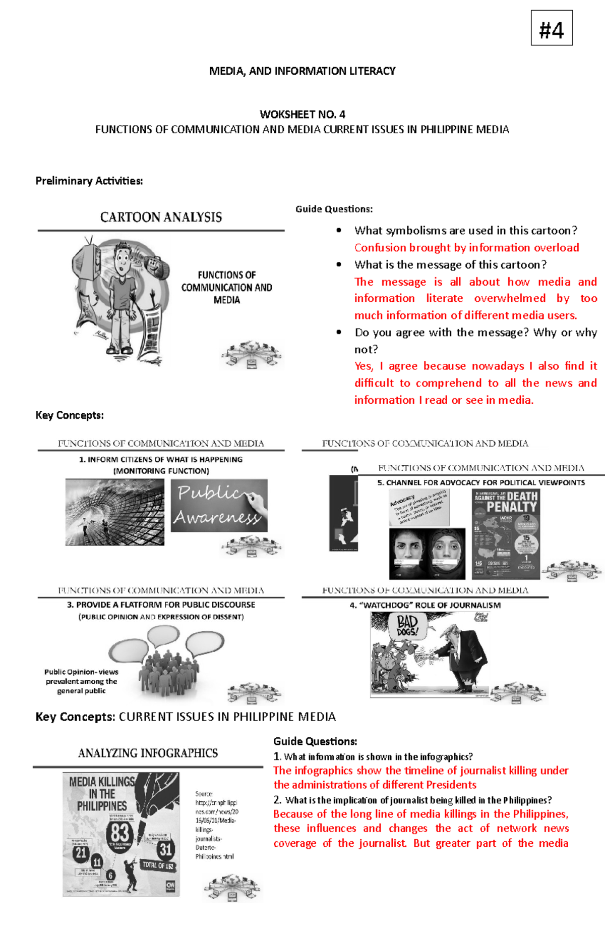 MIL Worksheet #4: Current Issues in Philippine Media and Communication ...