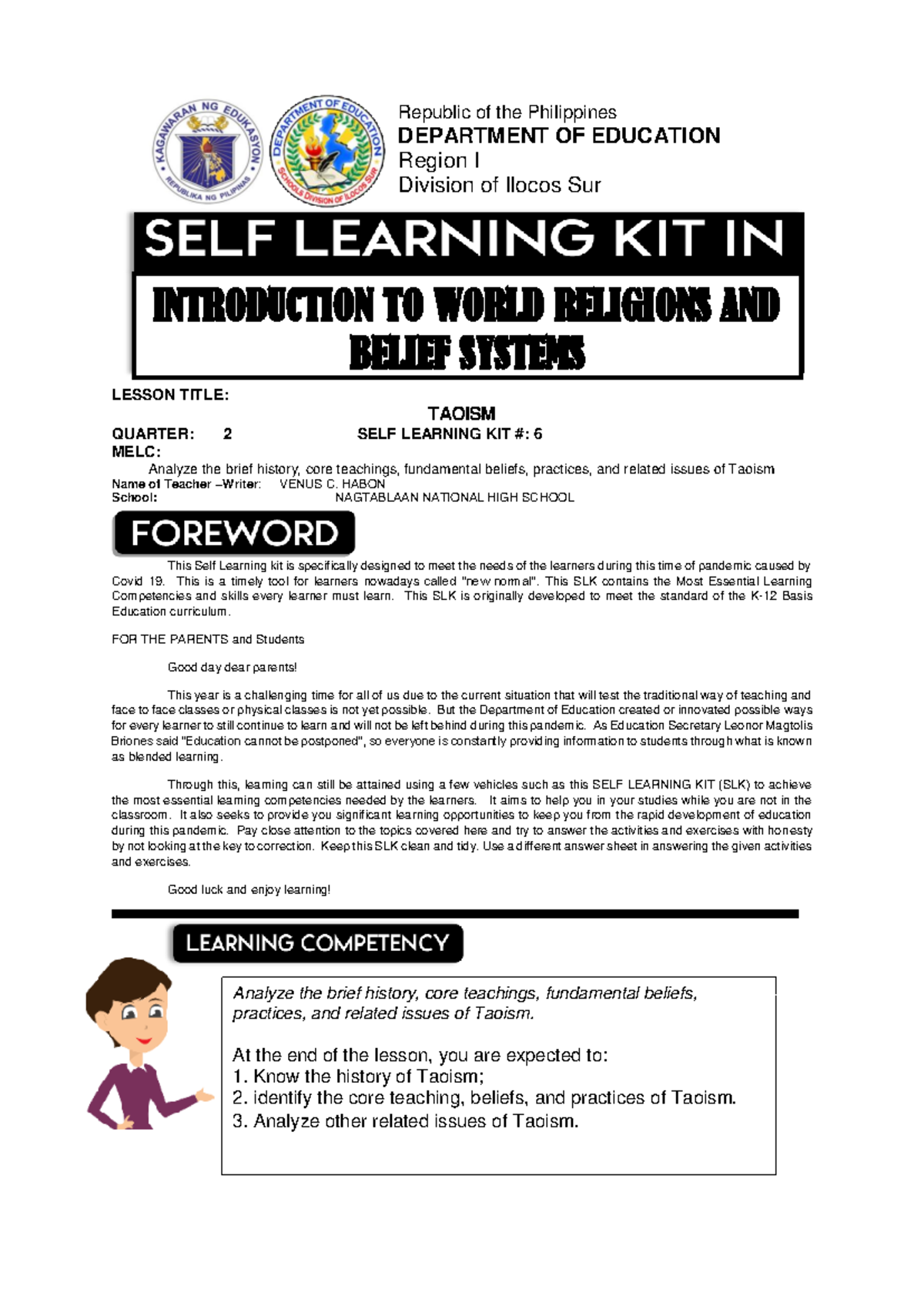 World Religion. Q2. WEEK 6 Edited - Analyze the brief history, core teachings, fundamental ...