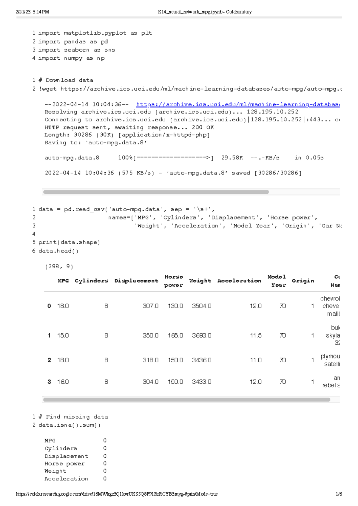 K14 Neural Network Regression: Hands-on Guide and Implementation - Studocu