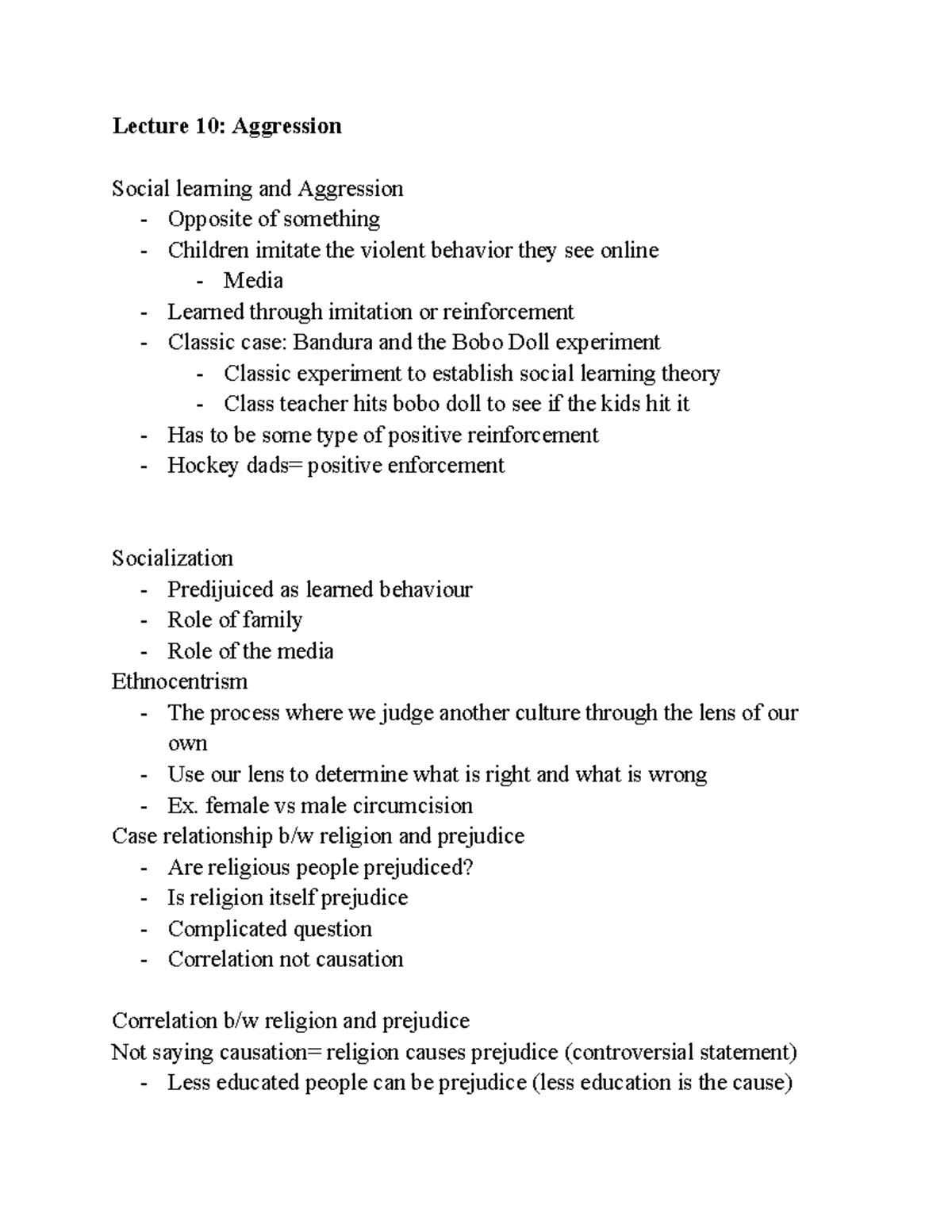 Social Psych 101: Lecture 10 - Aggression & Social Learning Insights ...