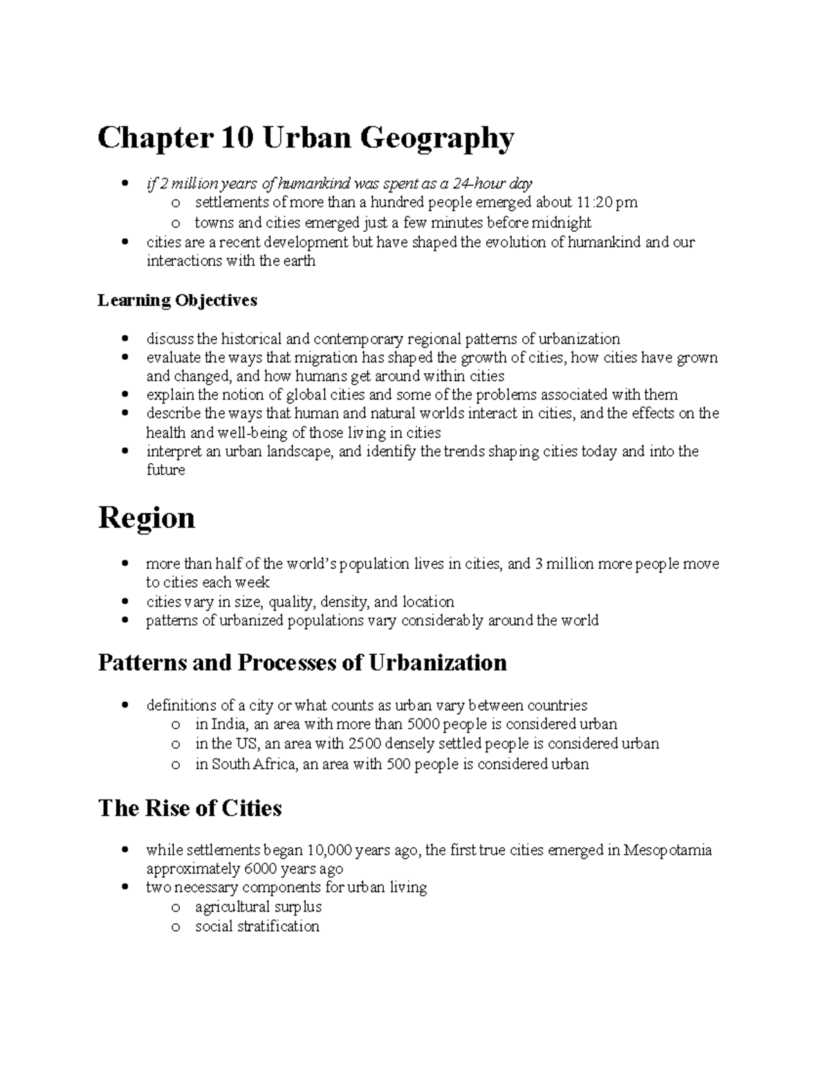 GCD Chapter 10 Urban Geography - Chapter 10 Urban Geography if 2 ...