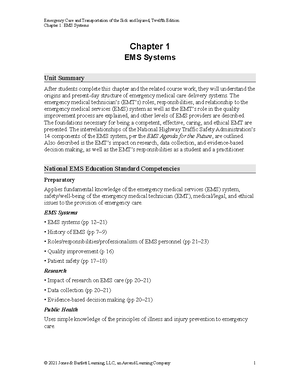 CH 6 LECTURE NOTES EMT LOS ANGELES VALLEY COLLEGE - Chapter 6: The ...