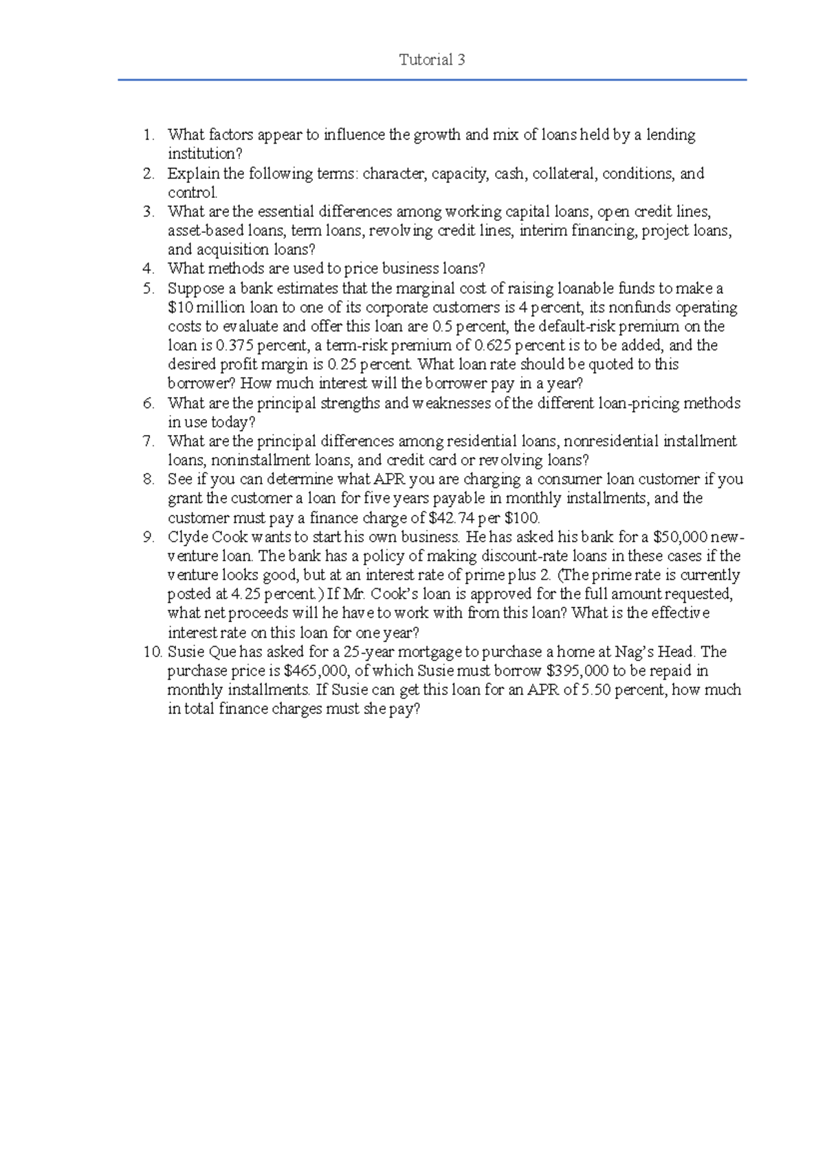 Tutorial 3 - Tutorial 3 What factors appear to influence the growth and ...