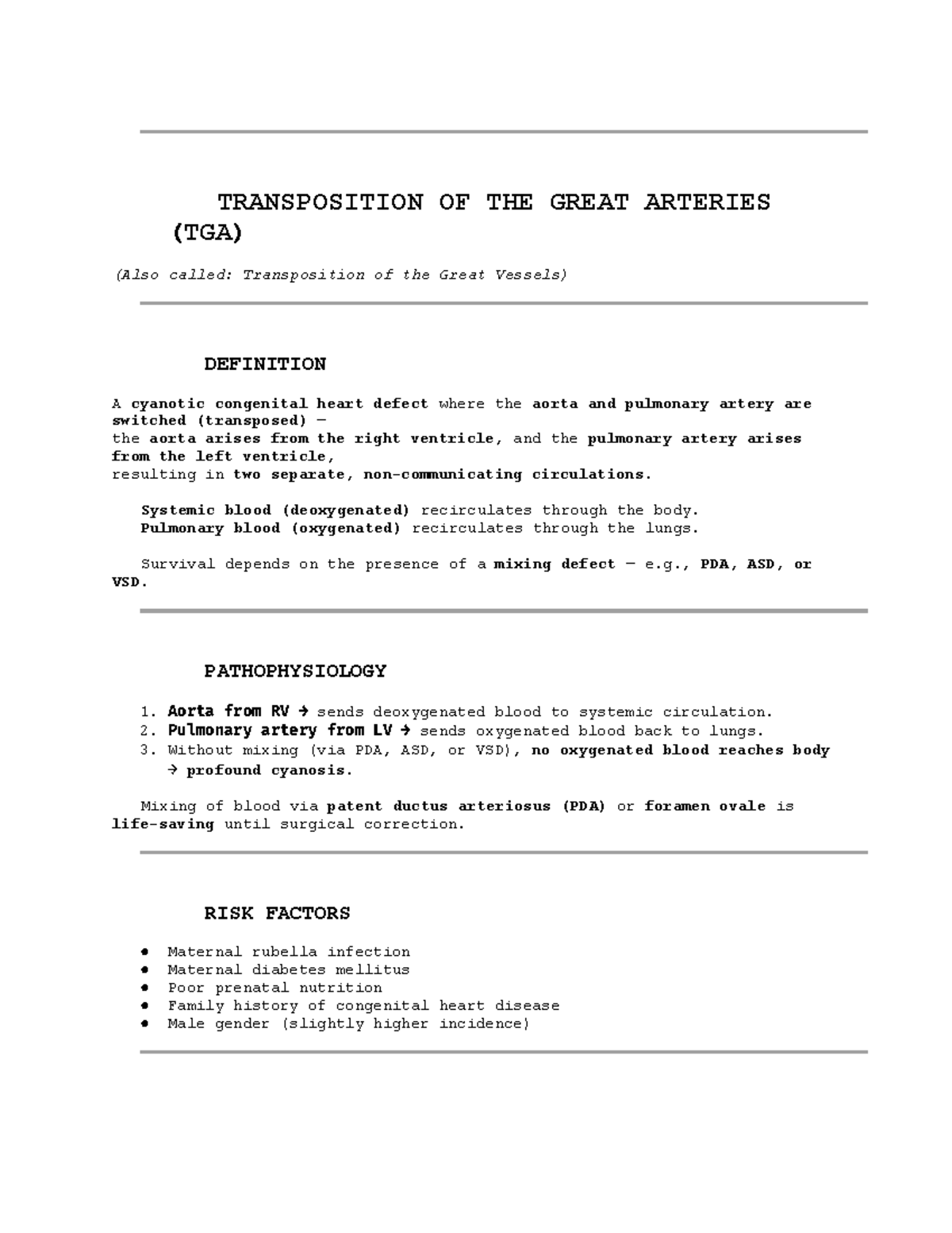 TGA (Transposition of the Great Arteries) Overview & Nursing Management ...