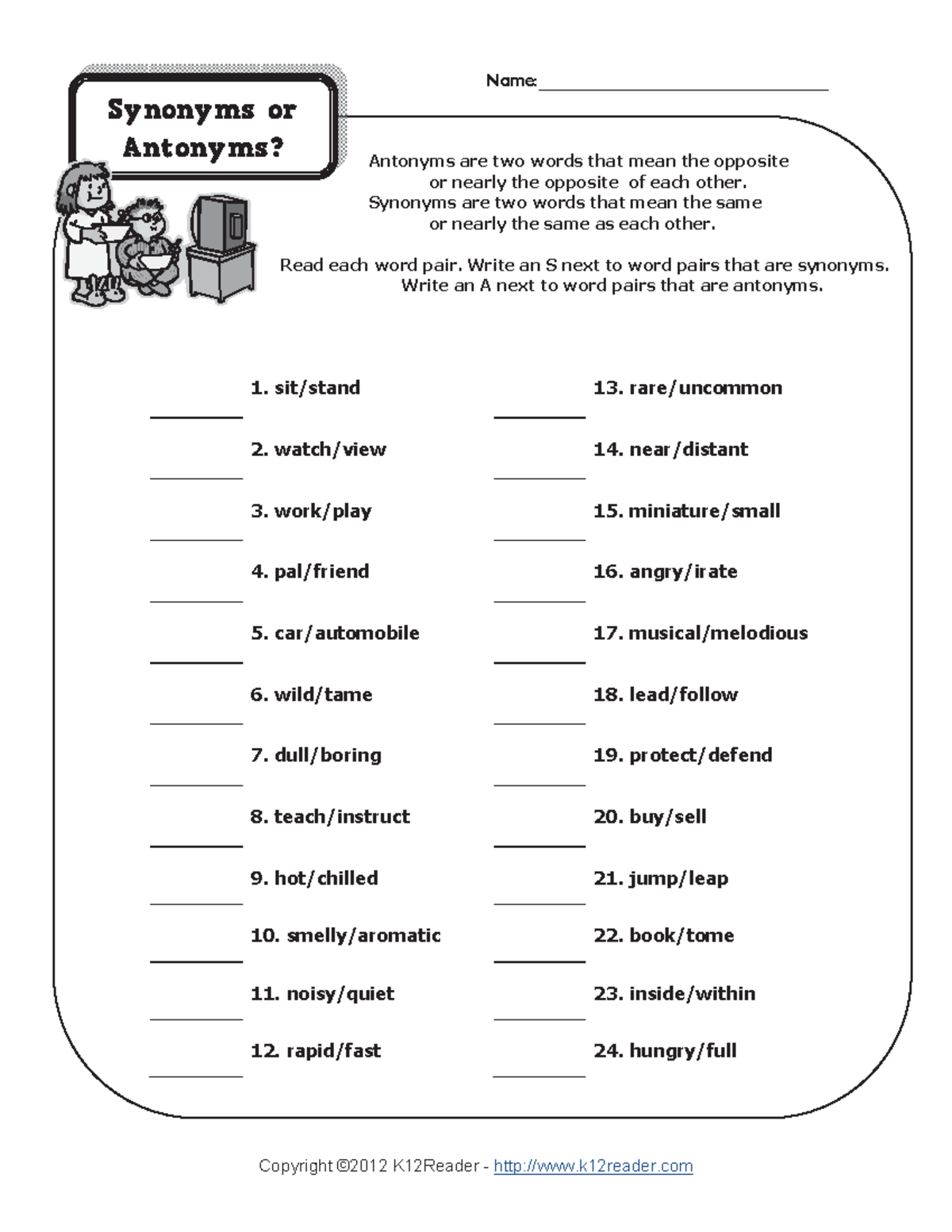 5. Practice on Synonyms and Antonyms Activities - Studocu