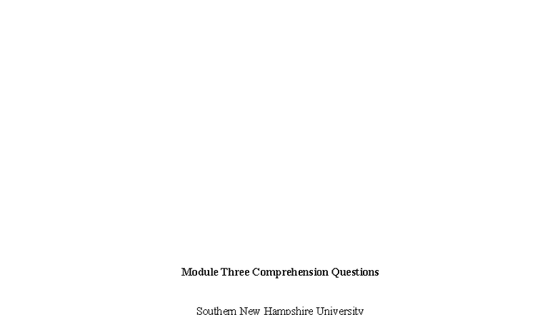 QSO 322: Logistics Management Module 3 Comprehension Questions - Studocu