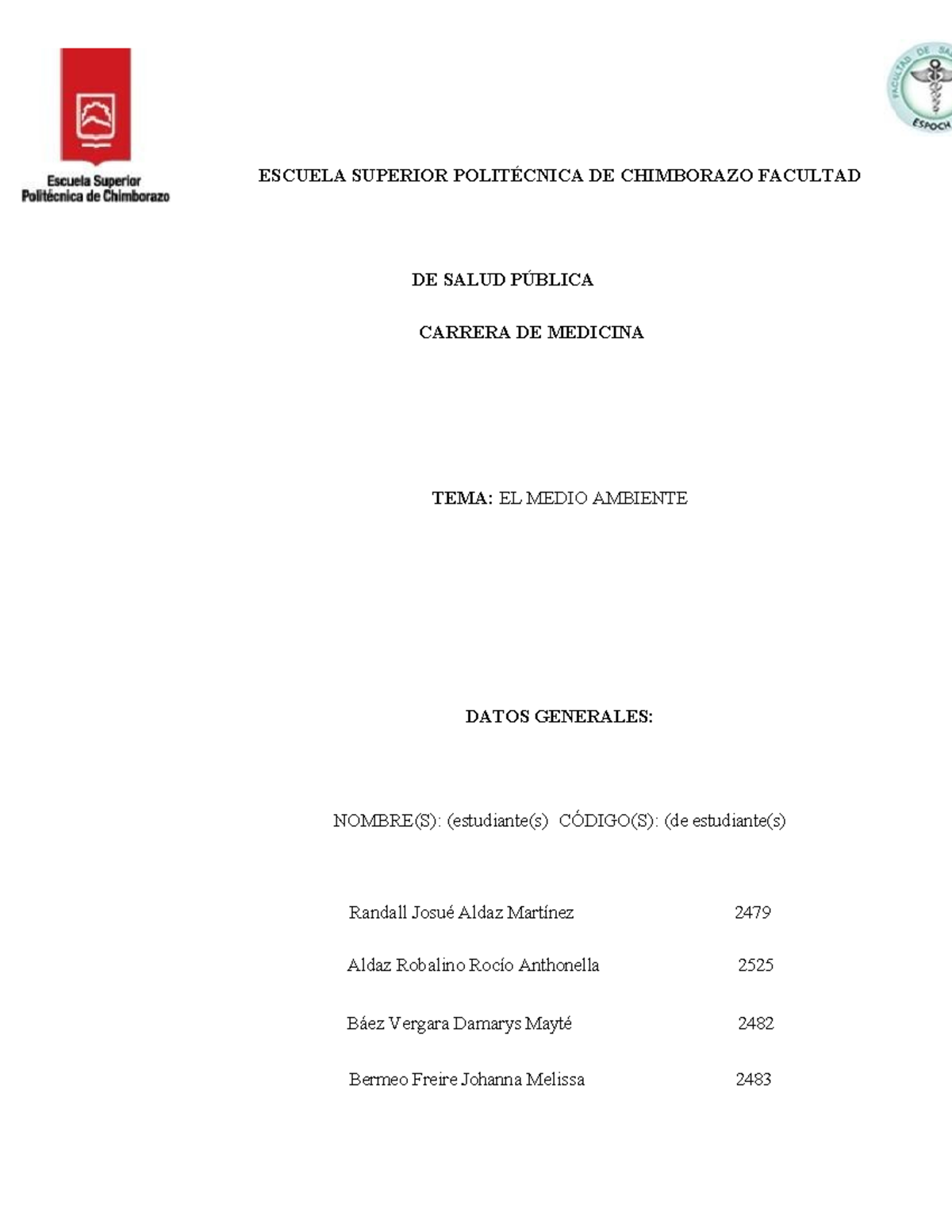Proyecto de Sostenibilidad: El Medio Ambiente - ESC 2023 - Studocu