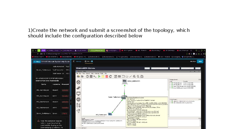 CYB-220 Module Two Activity - CYB-220 - 1)Create the network and submit ...