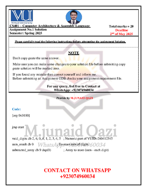 CS609 Solved MCQs Final TERM BY Junaid - CS609-System Programming (Solved Macq’s) TOPIC 93 to ...