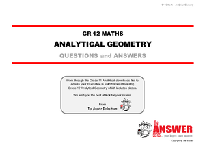 Gr 12 Edwardsmaths Test or Assignment Analytical Geometry T2 2022 Eng ...