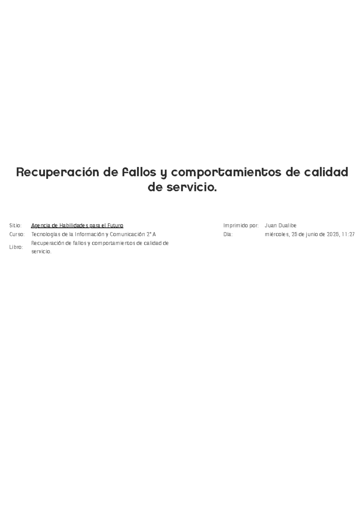 S13. Análisis de Calidad de Servicio y Recuperación de Fallos en Redes ...
