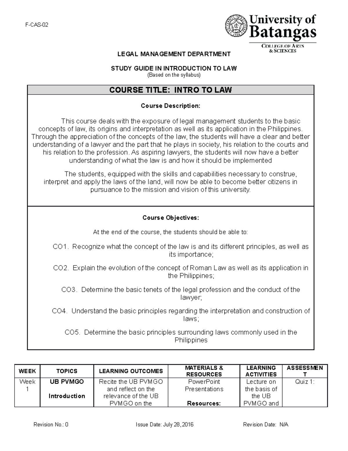 Study- Guide-in-Intro To Law - LEGAL MANAGEMENT DEPARTMENT STUDY GUIDE ...