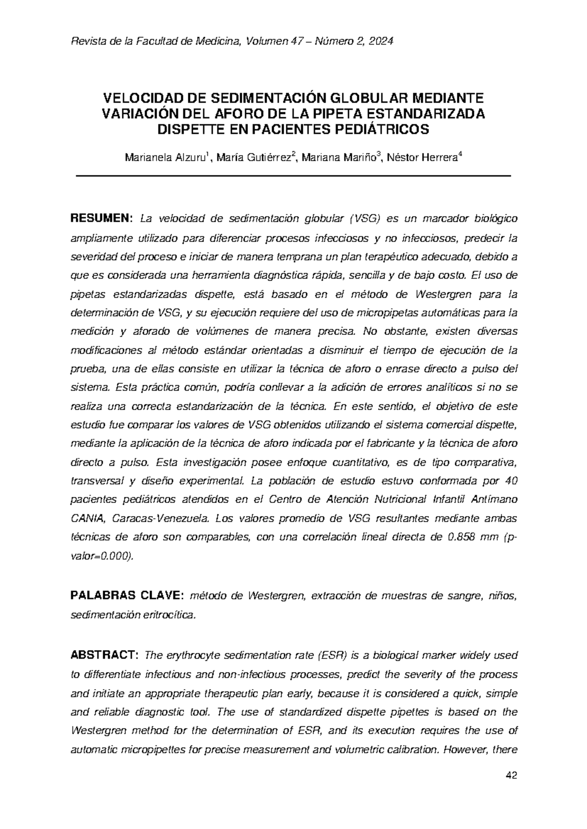 Estudio Comparativo de VSG en Pacientes Pediátricos: Técnicas de Aforo ...