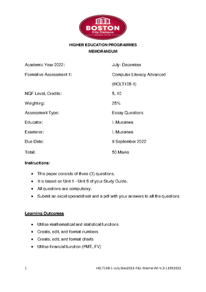 [Solved] Question 2 15 marks After completing the - Computer literacy ...