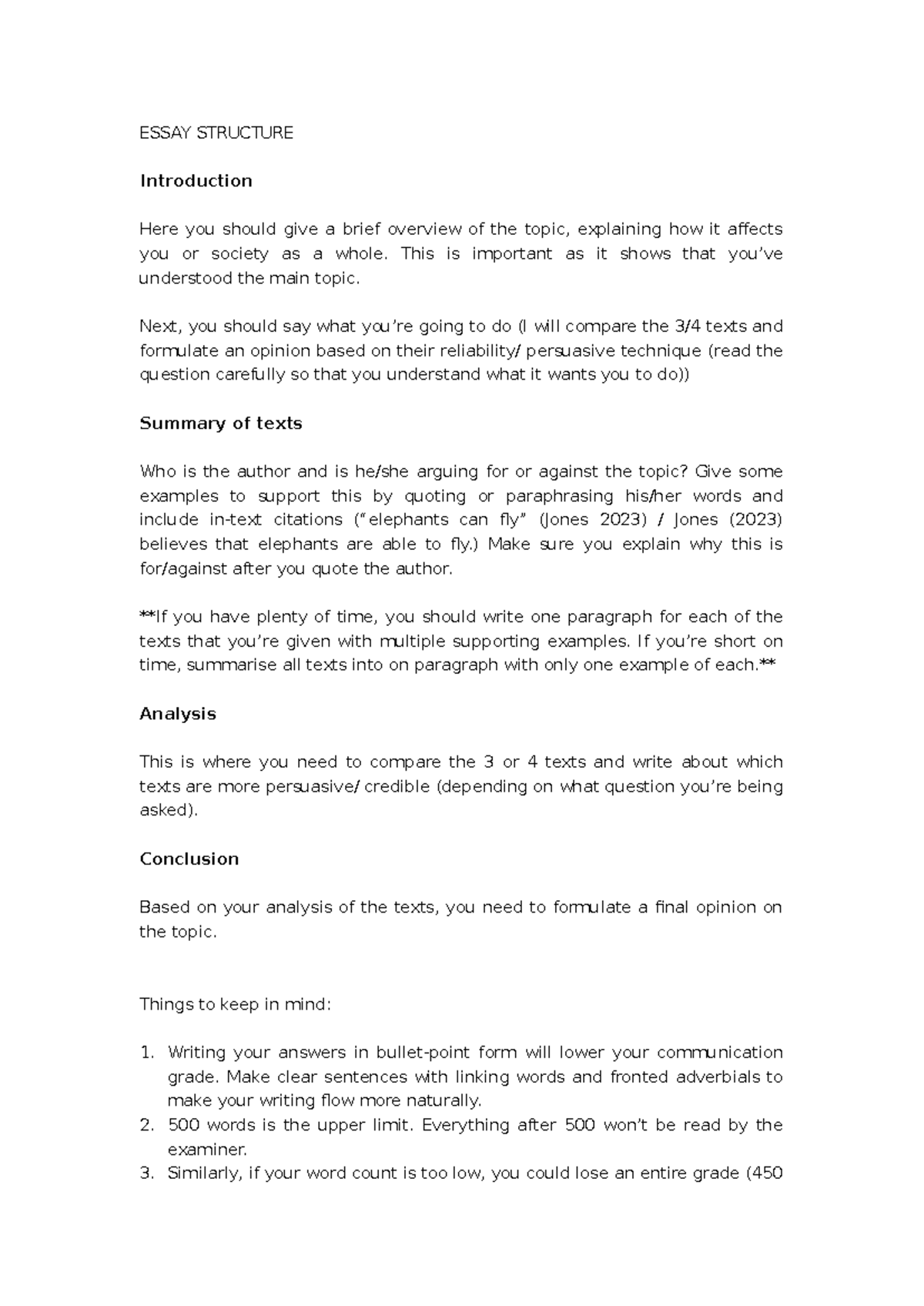 EAL Essay Structure Guide: Crafting a Persuasive Argument - Studocu