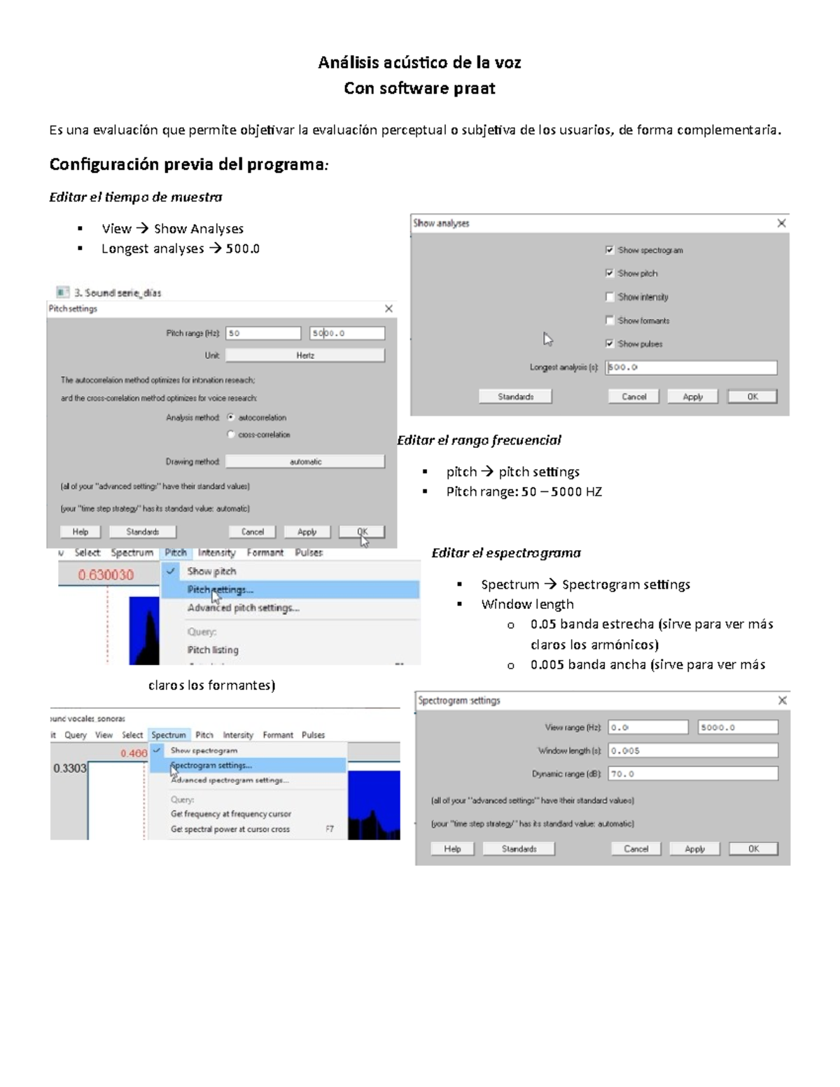Tutorial Análisis acústico de la voz programa Praat - Análisis acústico de la voz Con software ...