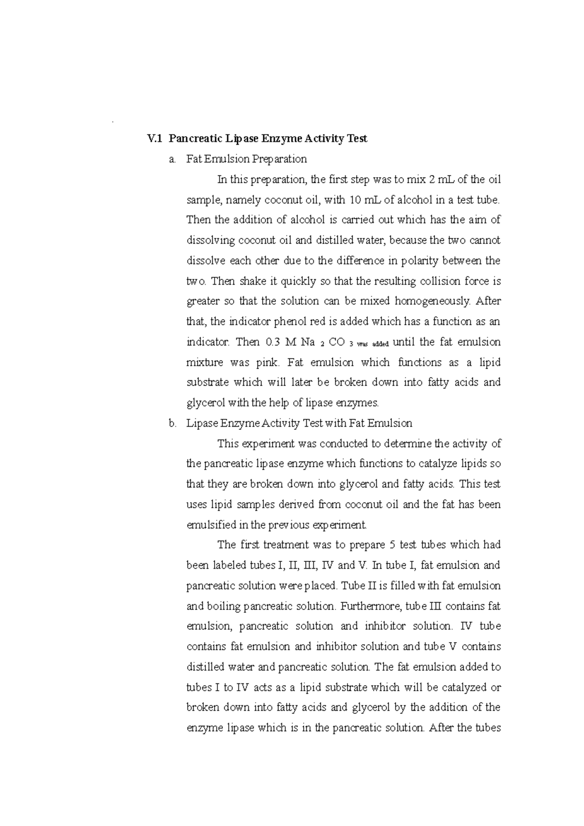 Pancreatic Lipase Enzyme Activity Test - V Pancreatic Lipase Enzyme ...