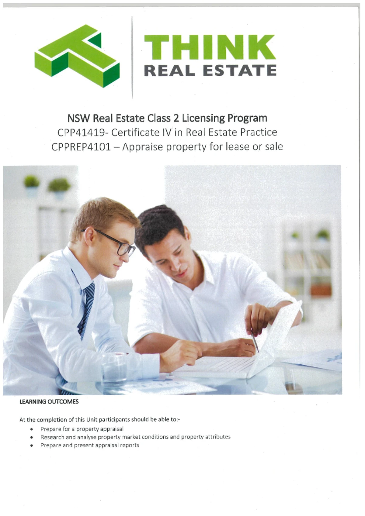 Cpprep 4001 - Learner Guide - VIC - CPPREP4001 Prepare for professional practice in real estate ...