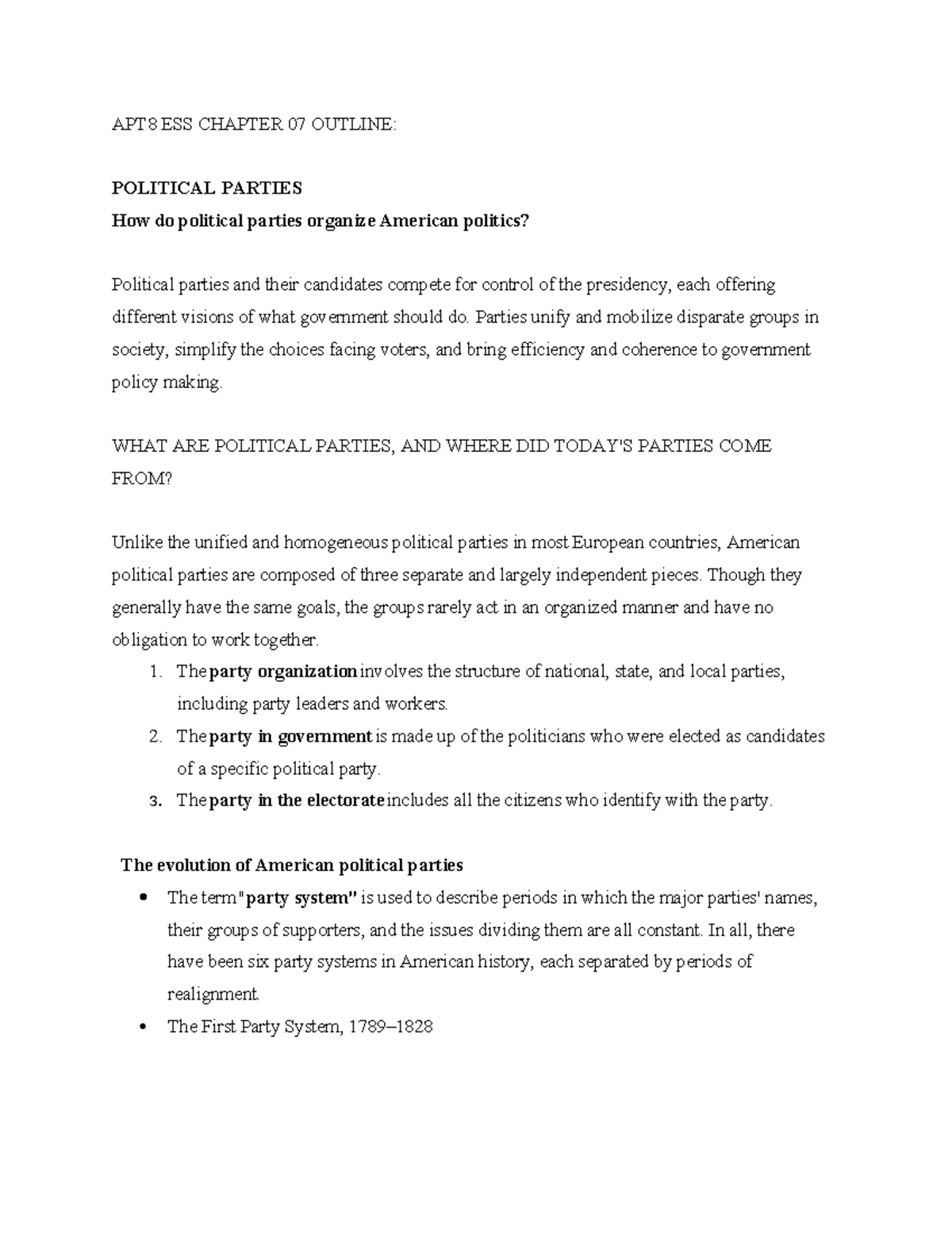 American Political Parties: Evolution, Role, and Realignments in ...