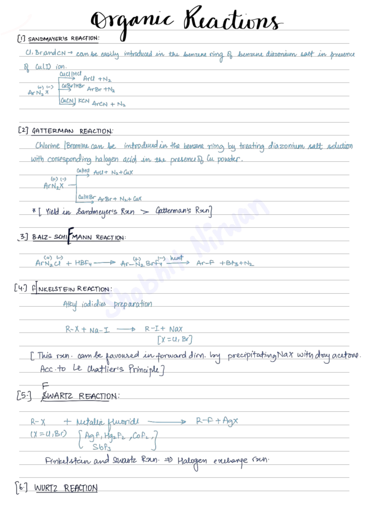 Organic Name Reactions: Key Mechanisms and Examples (CHEM 101) - Studocu