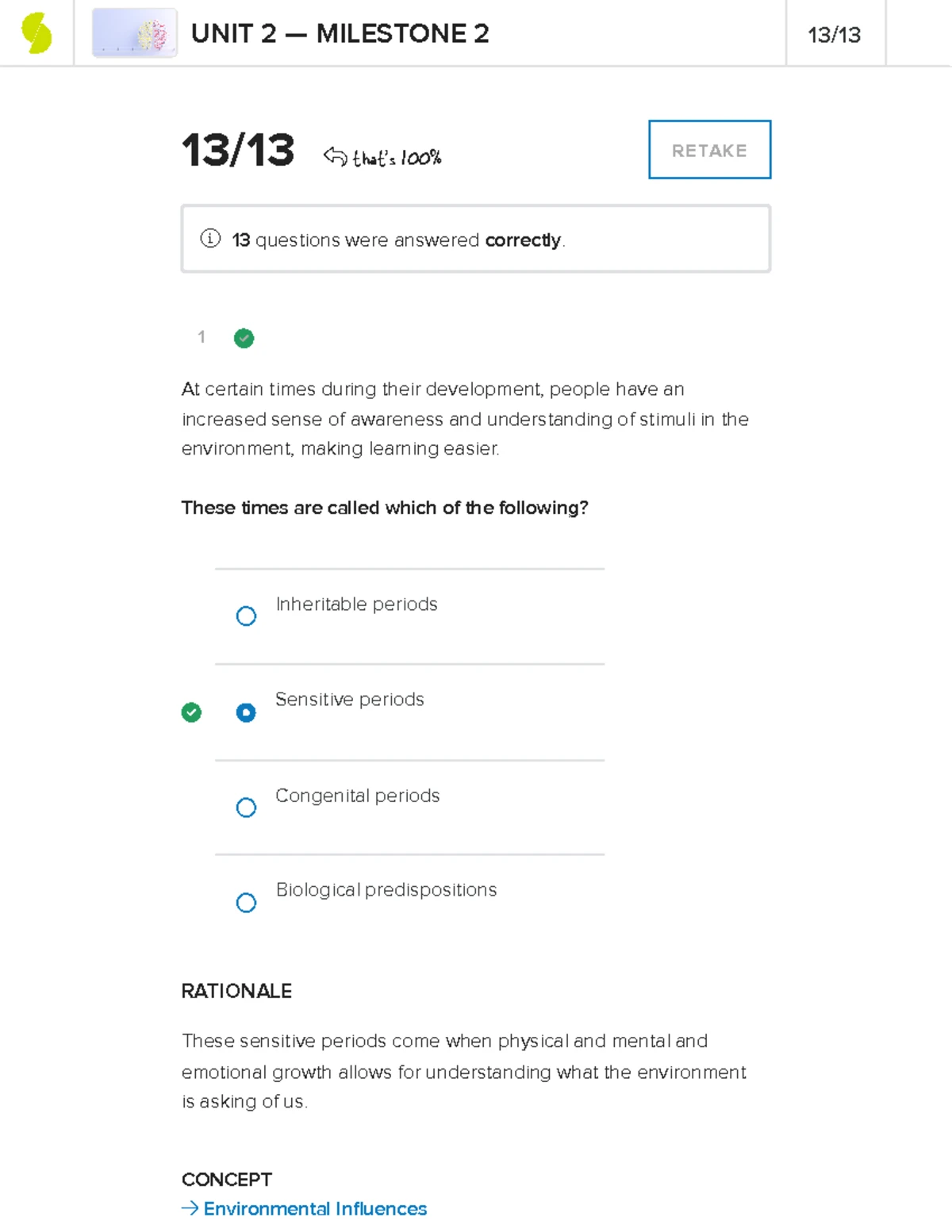 Unit 2 Milestone: Key Concepts in Psychology and Learning - Studocu