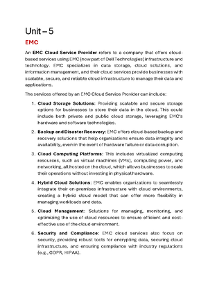 Unit - 2 CC - Understanding Cloud Computing Motivations and Needs - Studocu