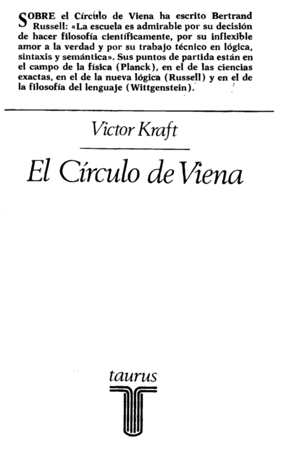 El Círculo de Viena: Filosofía Científica y Neopositivismo - VI C - Studocu