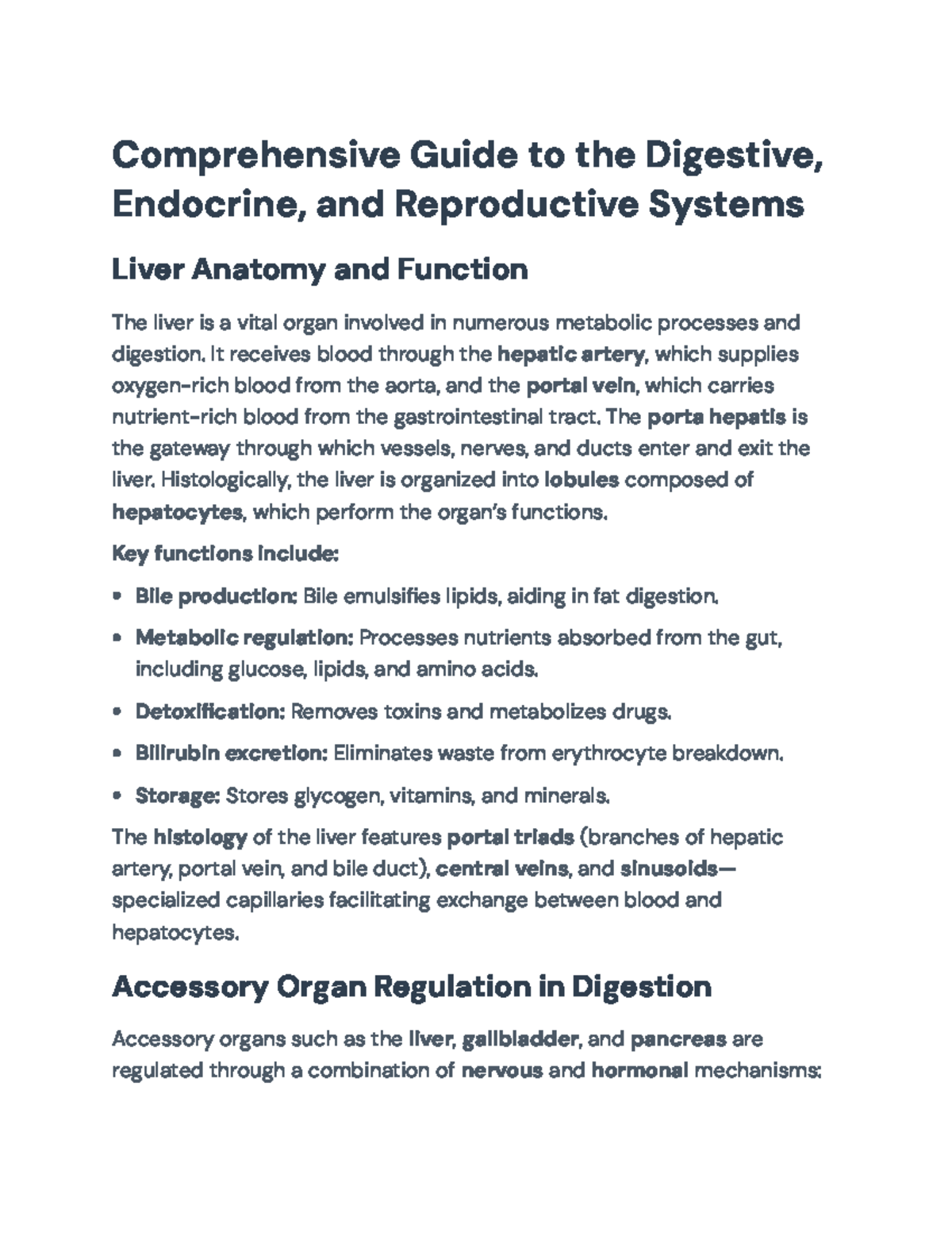 Comprehensive Overview of Endocrine and Reproductive Systems ...