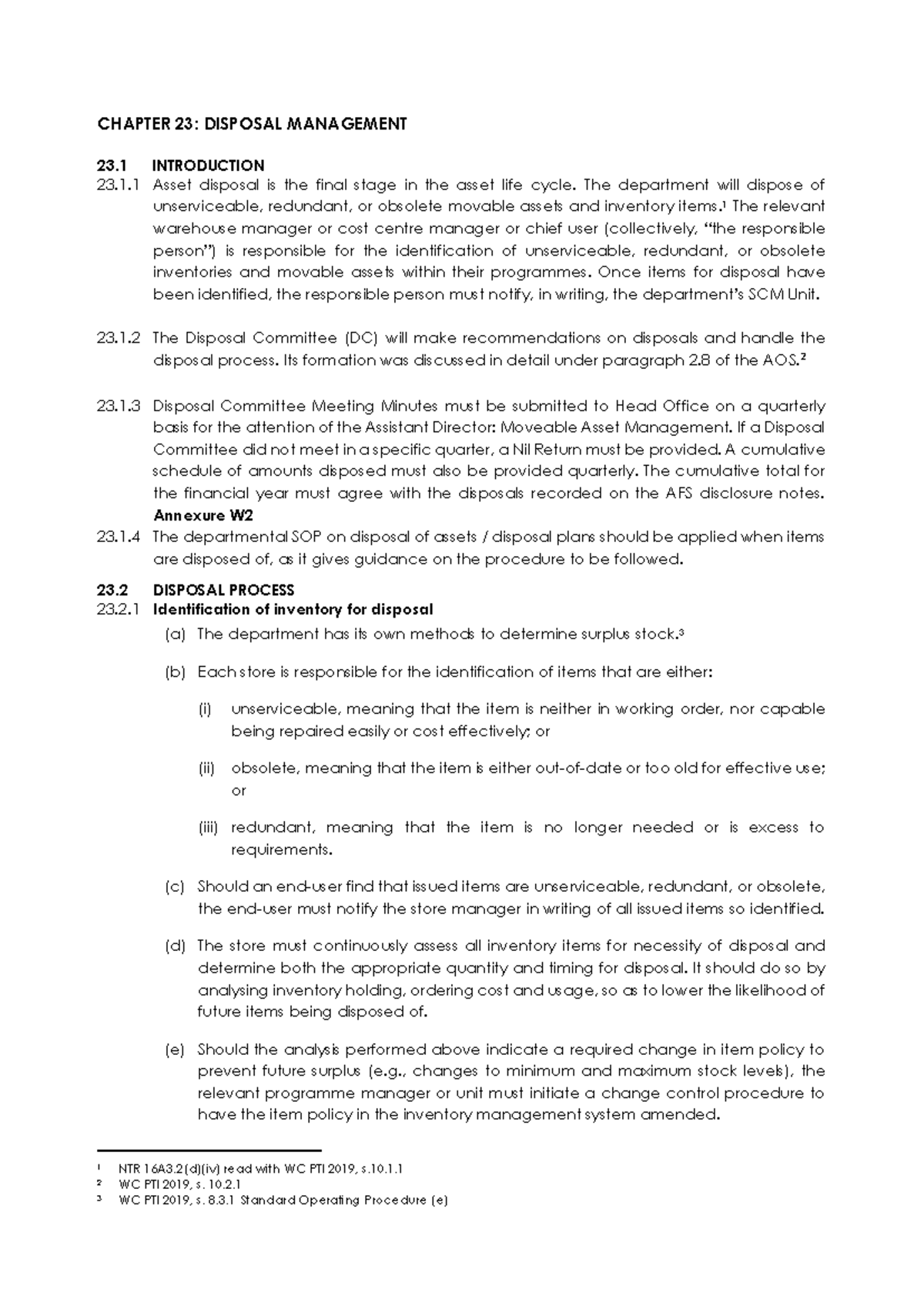 Chapter 23: Asset Disposal Management and Procedures Guide - Studocu